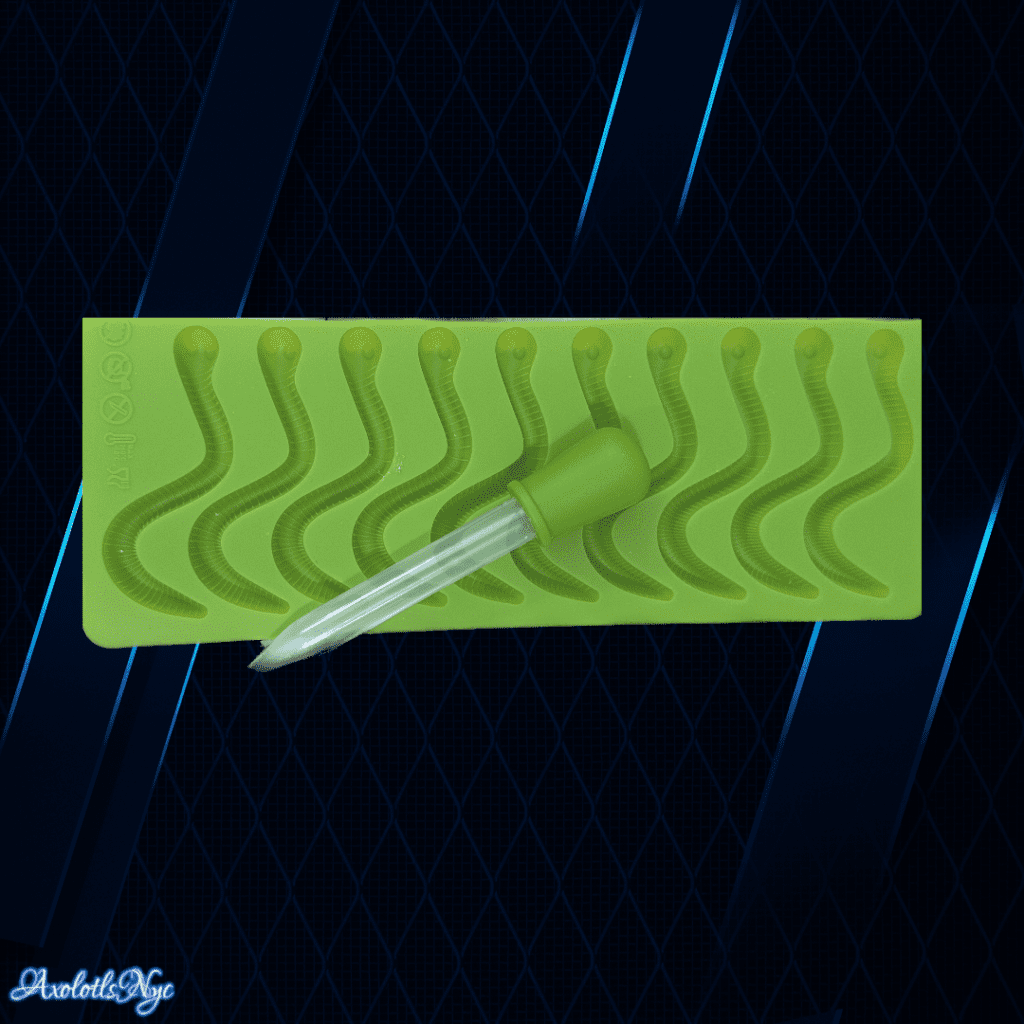 10 & 20 Cavity Worm Silicone Mold Trays with Dropper. For Repashy Pies ...