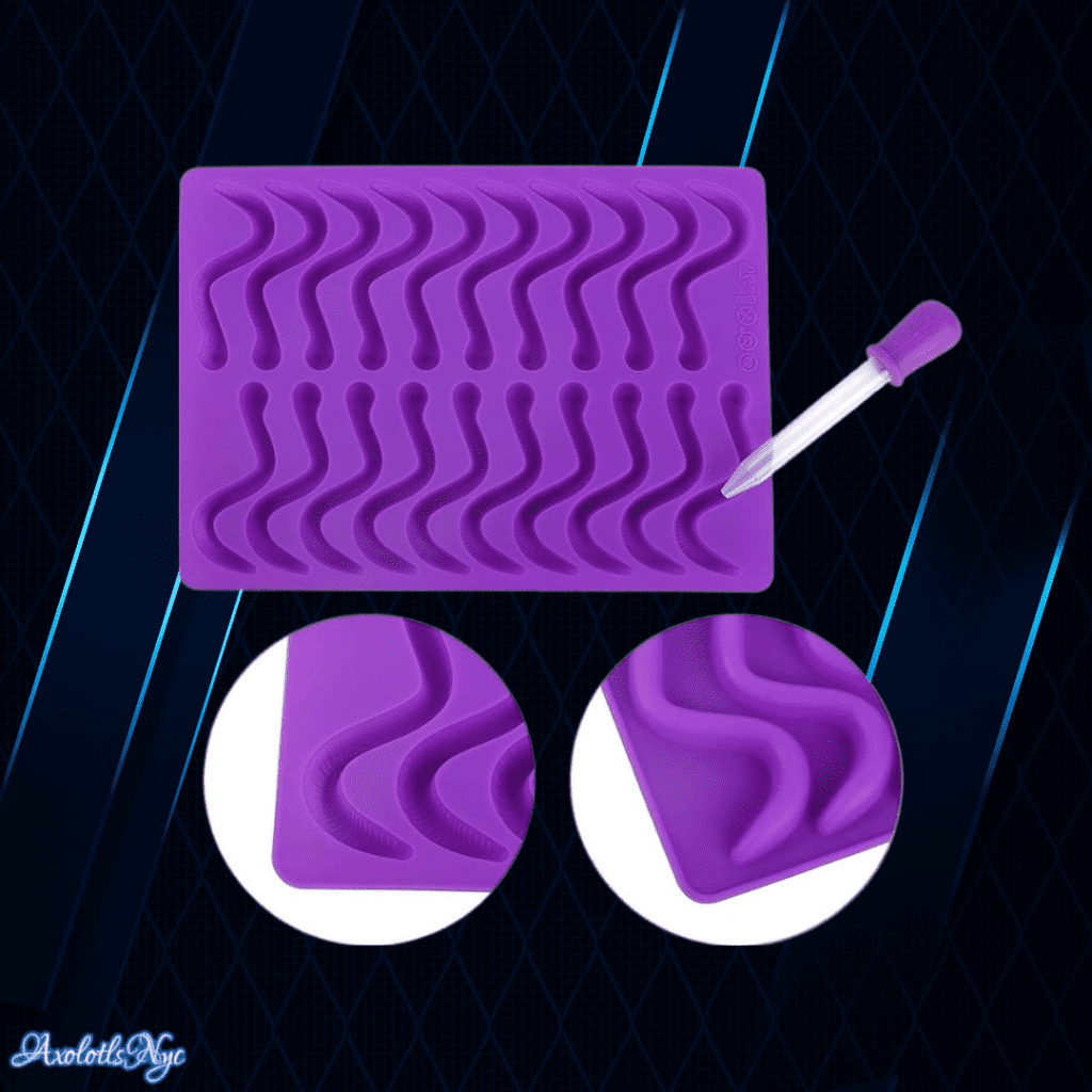 10 & 20 Cavity Worm Silicone Mold Trays with Dropper. For Repashy Pies ...