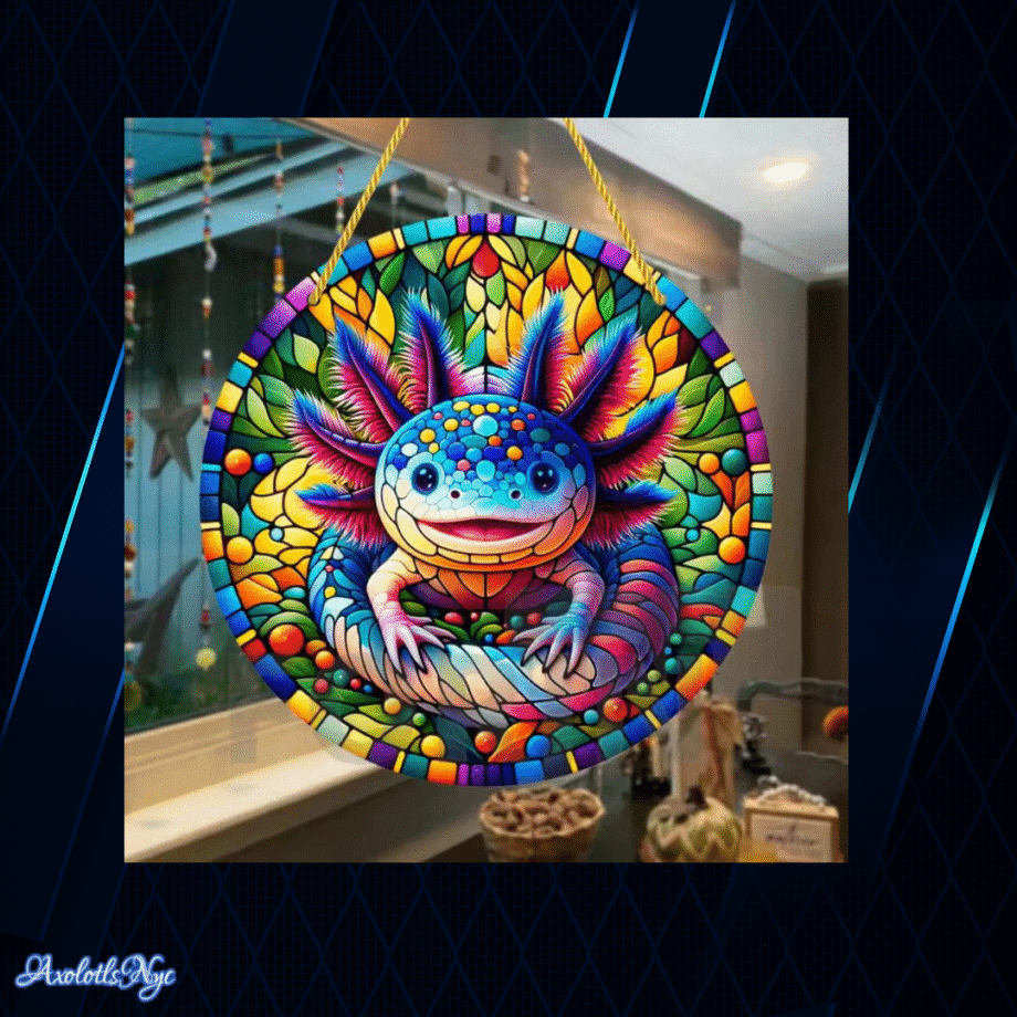 Magical Axolotl Sun Catcher-Add A Splash Of Whimsy & Light - Axolotls NYC