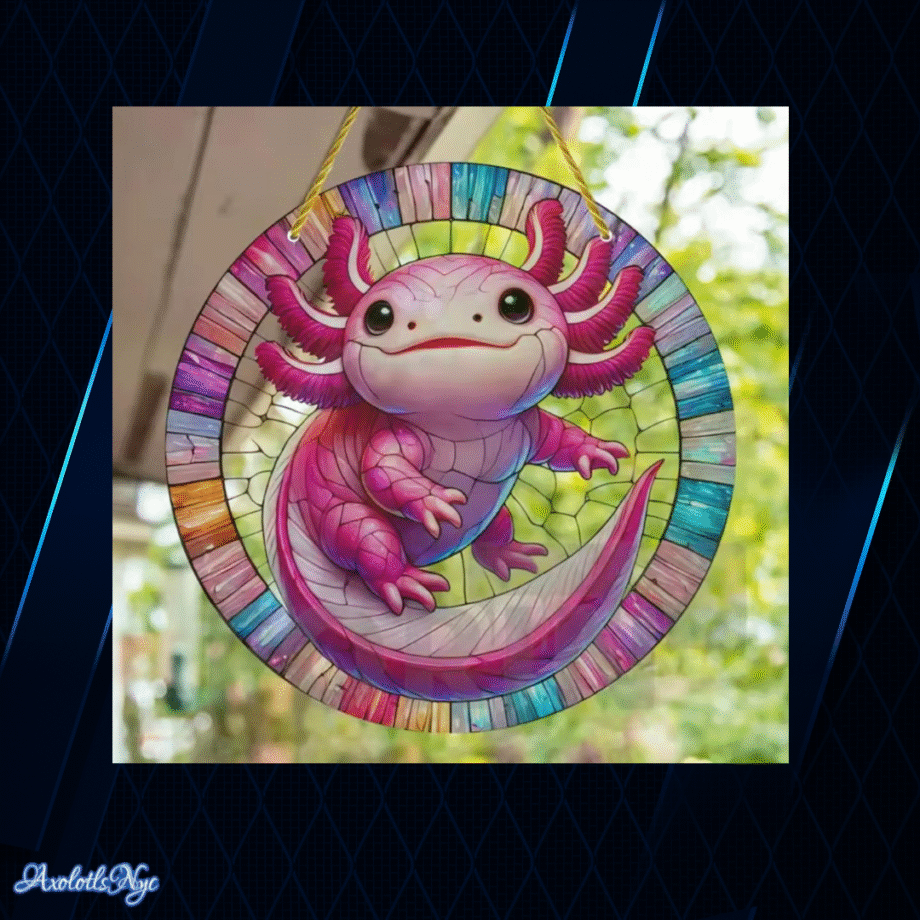 Magical Axolotl Sun Catcher-Add A Splash Of Whimsy & Light - Axolotls NYC